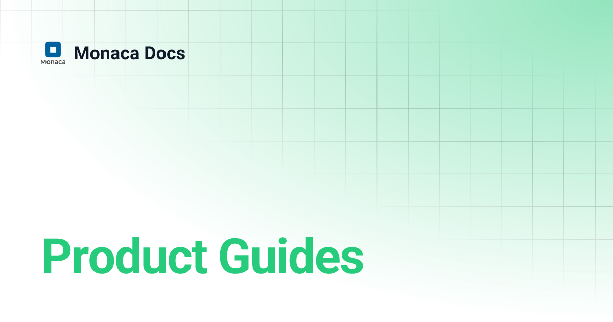 Product Guides | Monaca Docs