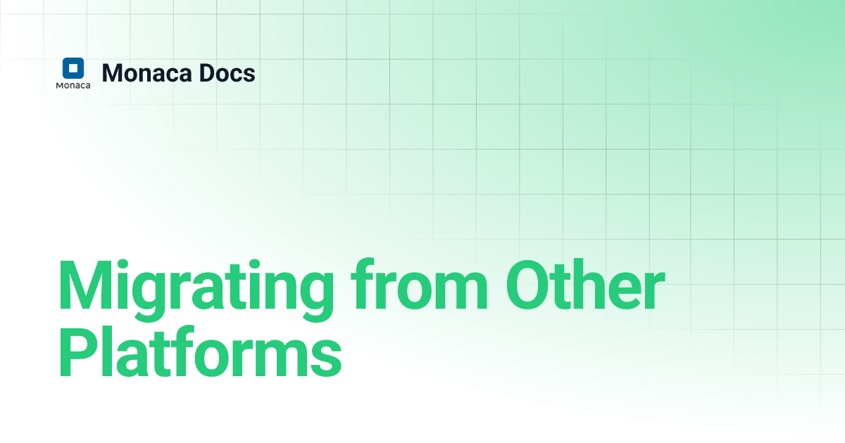Migrating from Other Platforms | Monaca Docs