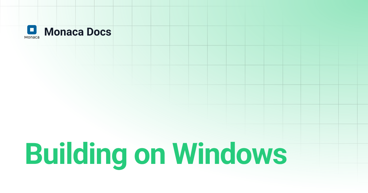 Building on Windows | Monaca Docs