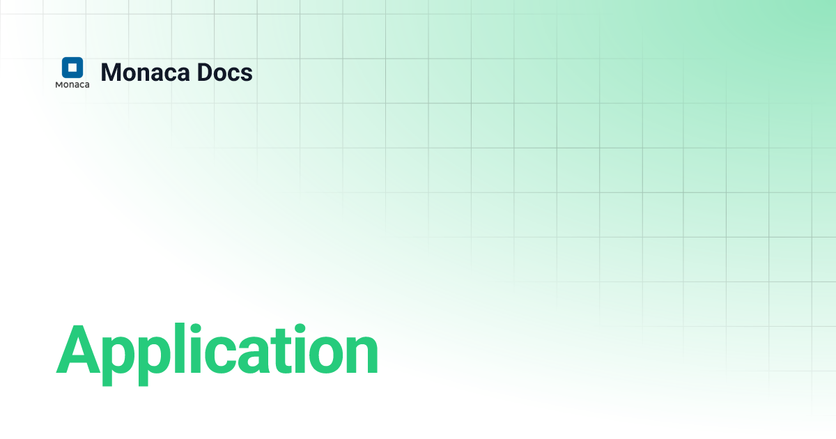 Application | Monaca Docs