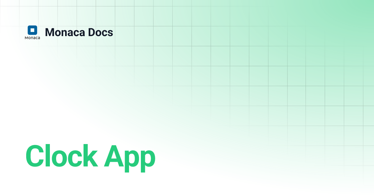 Clock App | Monaca Docs