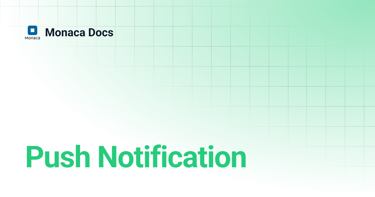 Push Notification | Monaca Docs