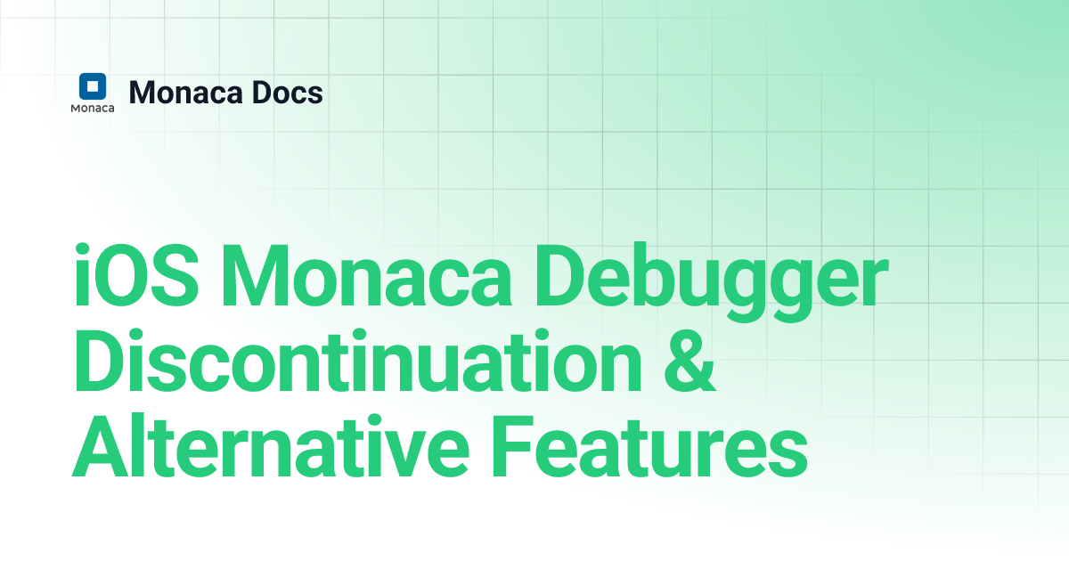 Ios Monaca Debugger Discontinuation And Alternative Features Monaca Docs
